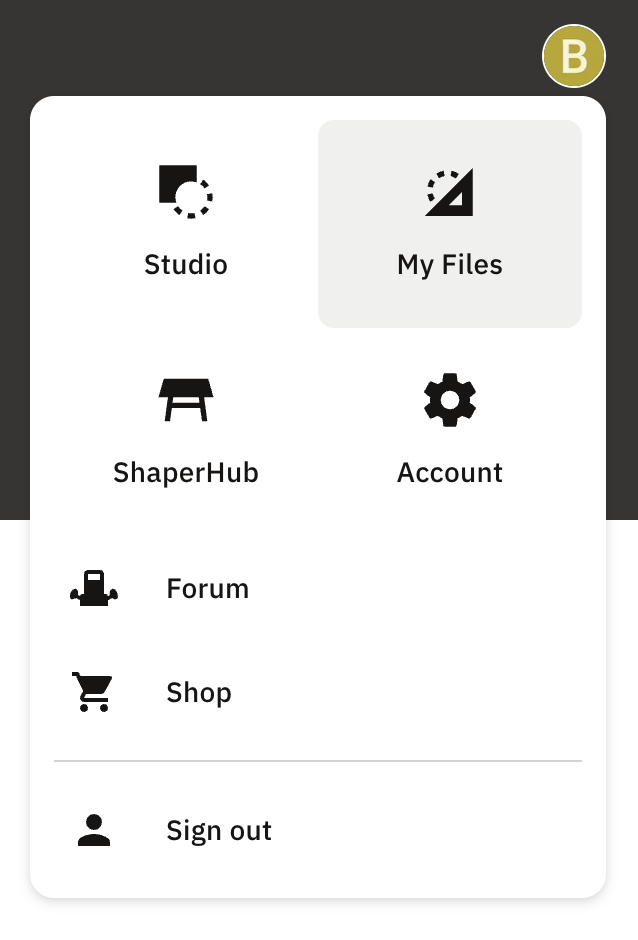 Viewing the Files in your Shaper Account