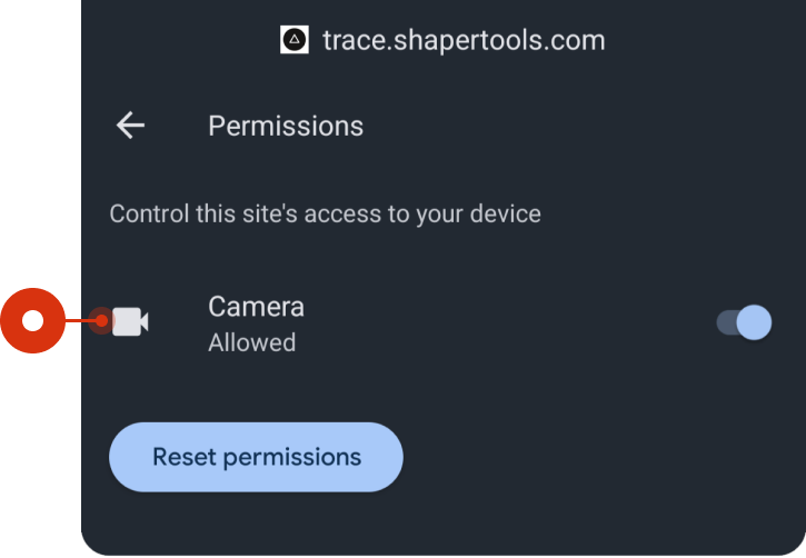 Allowing Access to the Device Camera