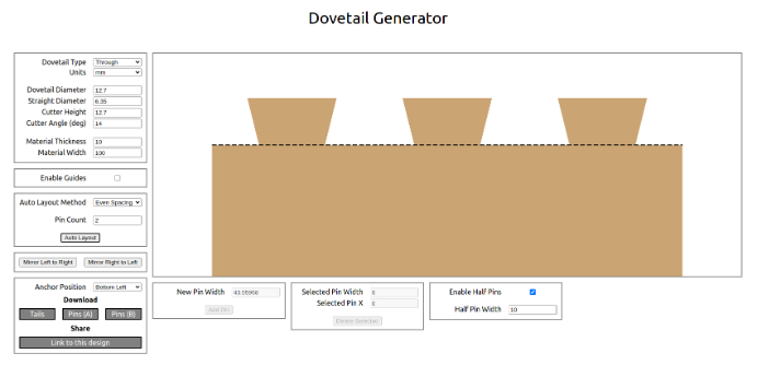 Designing Dovetails for Origin