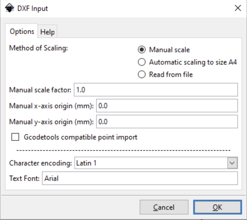 Convert DXF to SVG in Inkscape