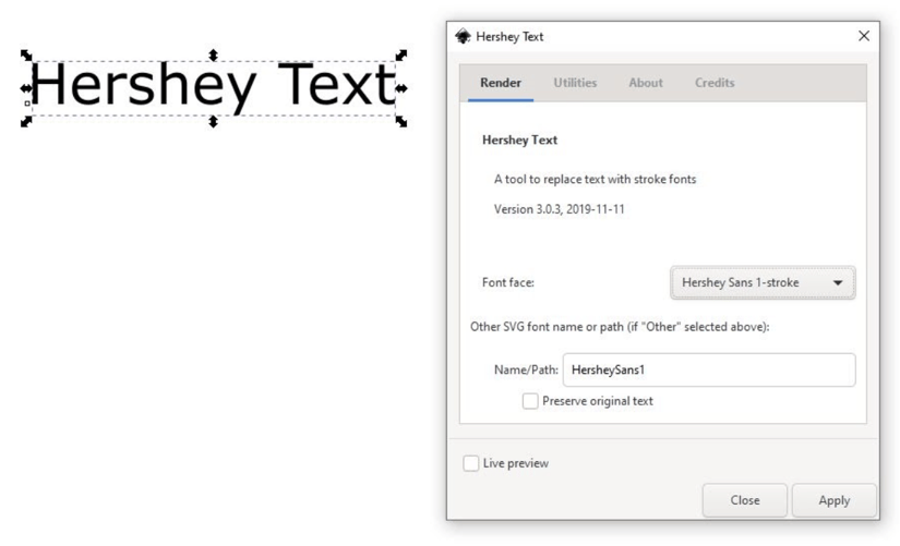 Create Single Line Text with Inkscape