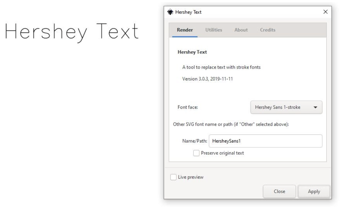 Create Single Line Text with Inkscape