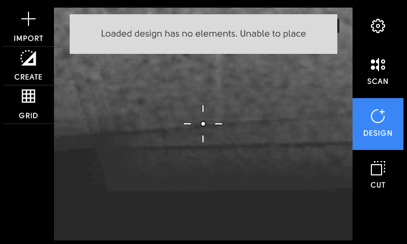 "Loaded Design Has No Elements" Error Message