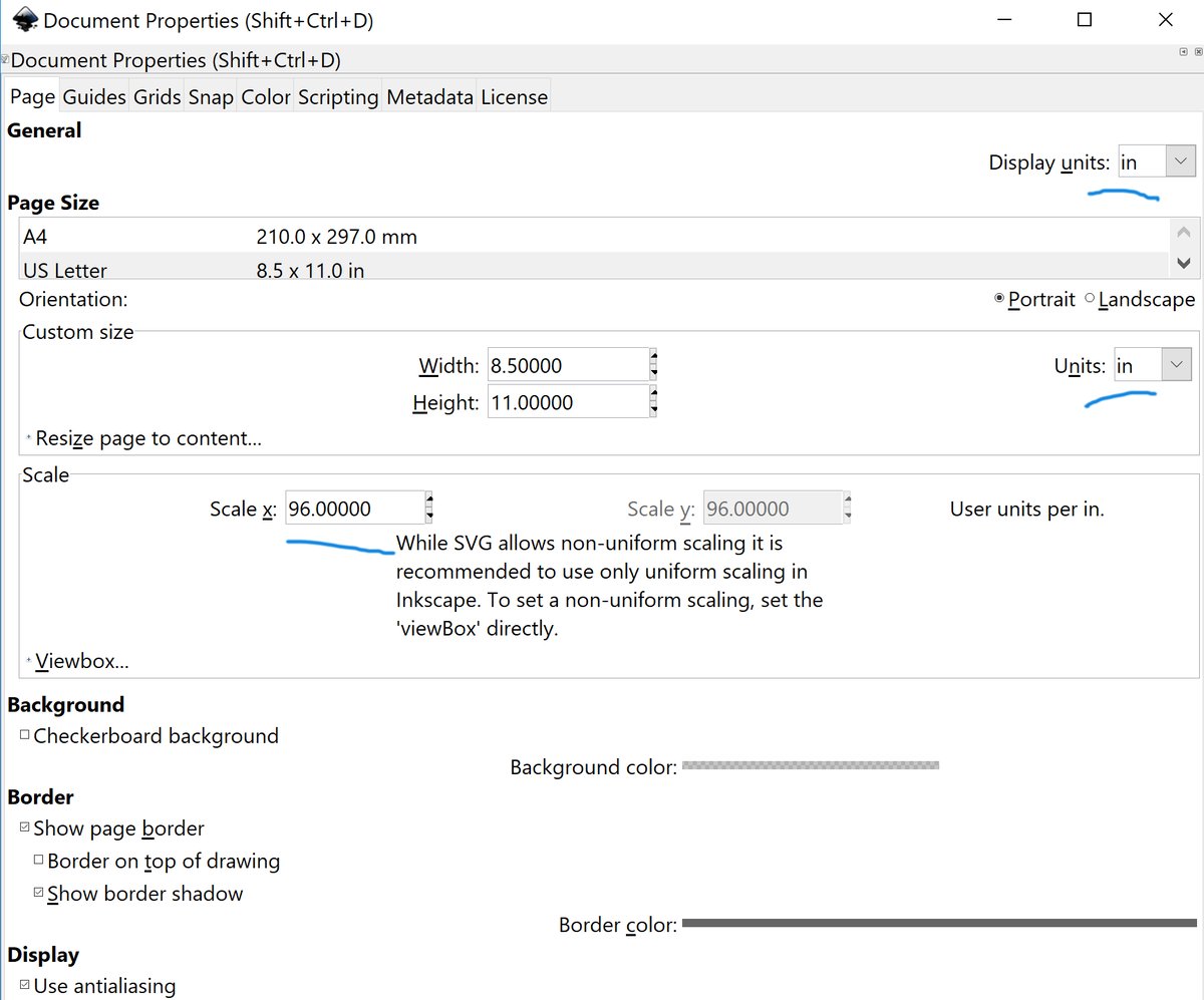 Inkscape SVG saving settings