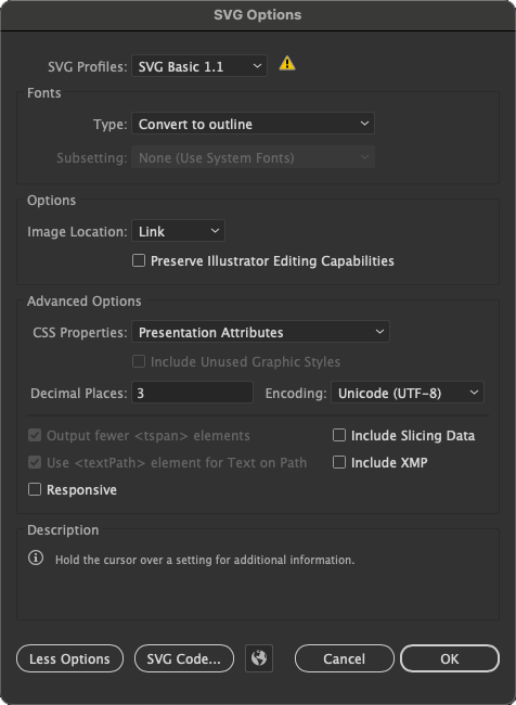 SVG Dateien aus Illustrator